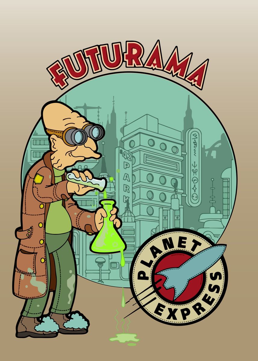 'futurama doc' Poster, picture, metal print, paint by Ebiet Cavalera ...
