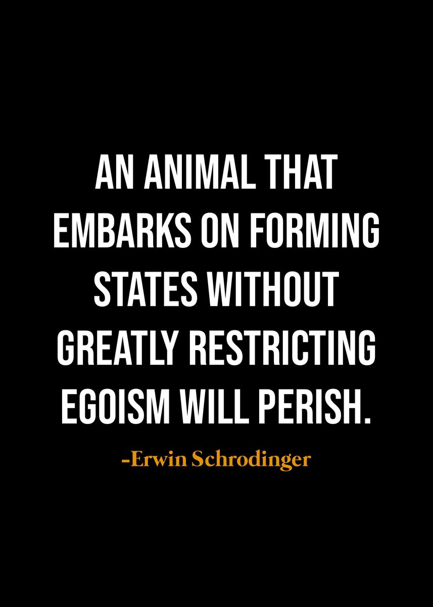 'Erwin Schrodinger quotes ' Poster, picture, metal print, paint by ...