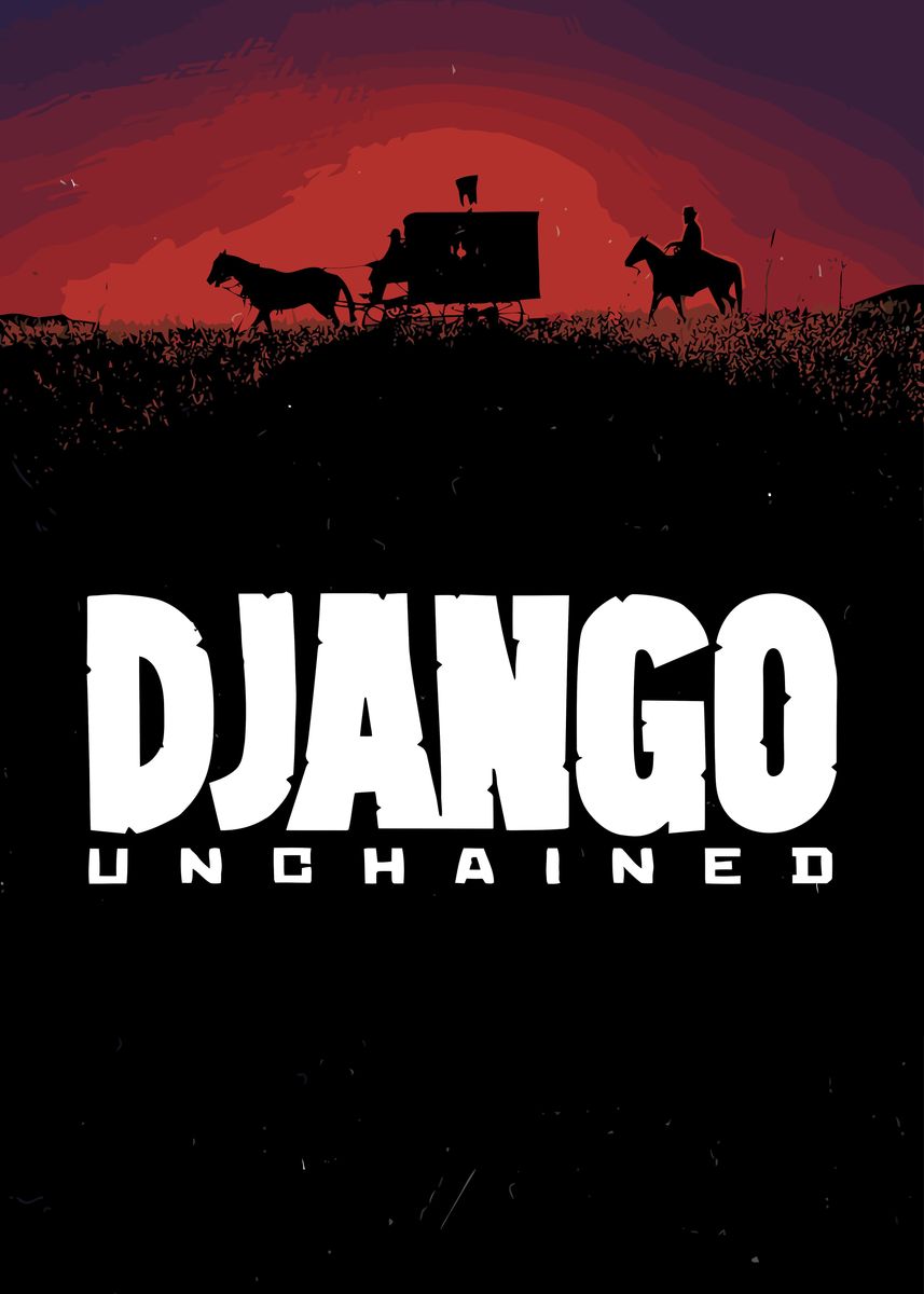 'Django' Poster, picture, metal print, paint by Cowboys Map | Displate