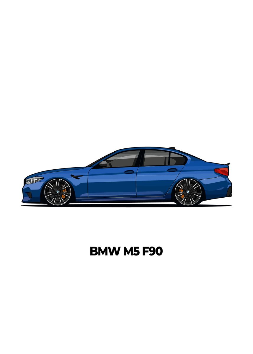 'BMW M5 F90' Poster, picture, metal print, paint by Conceptual ...
