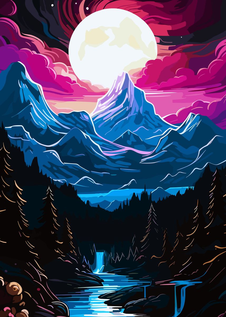 'nature color' Poster, picture, metal print, paint by Ark Nights | Displate