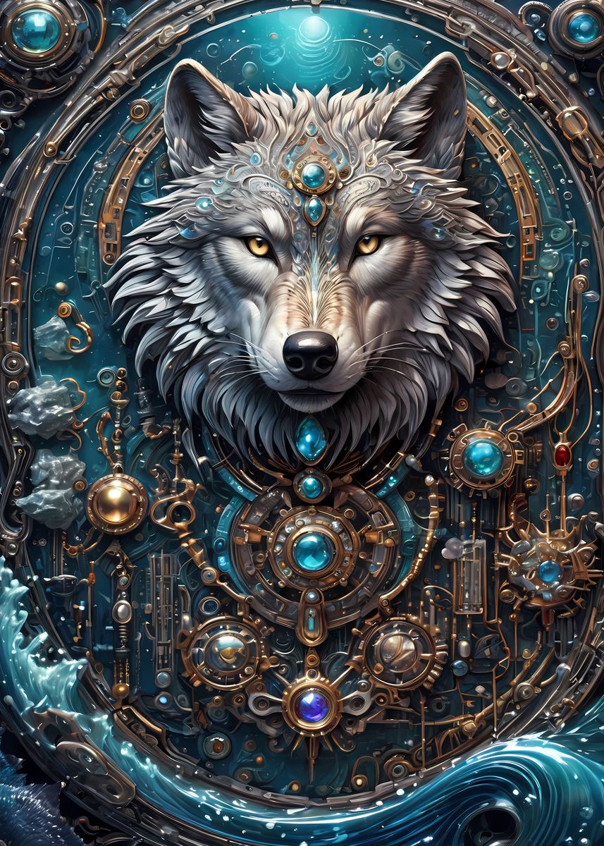 'Astral Guardian Wolf' Poster, picture, metal print, paint by Luong ...