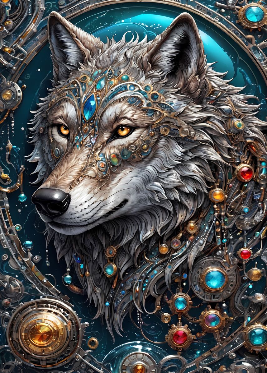 'Galactic Overlord Wolf' Poster, picture, metal print, paint by Luong ...