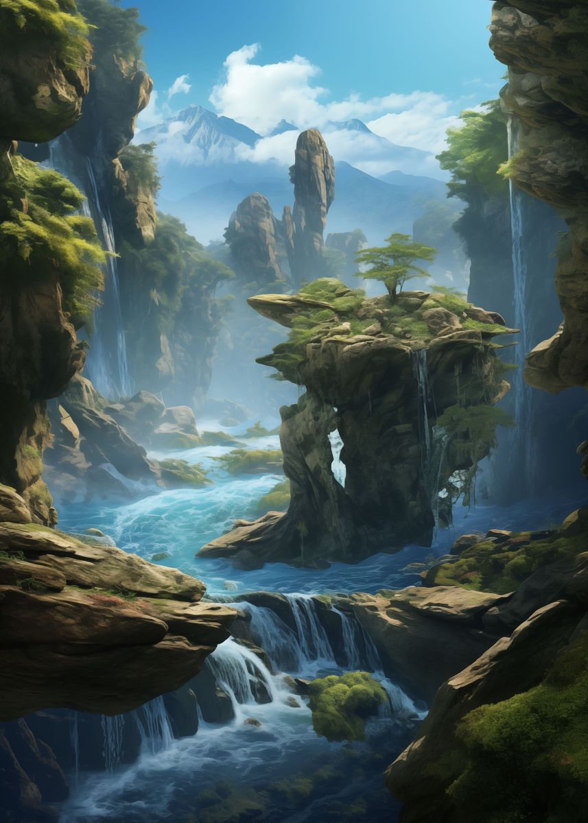'Fantasy Magic Planet' Poster, picture, metal print, paint by Finnick ...