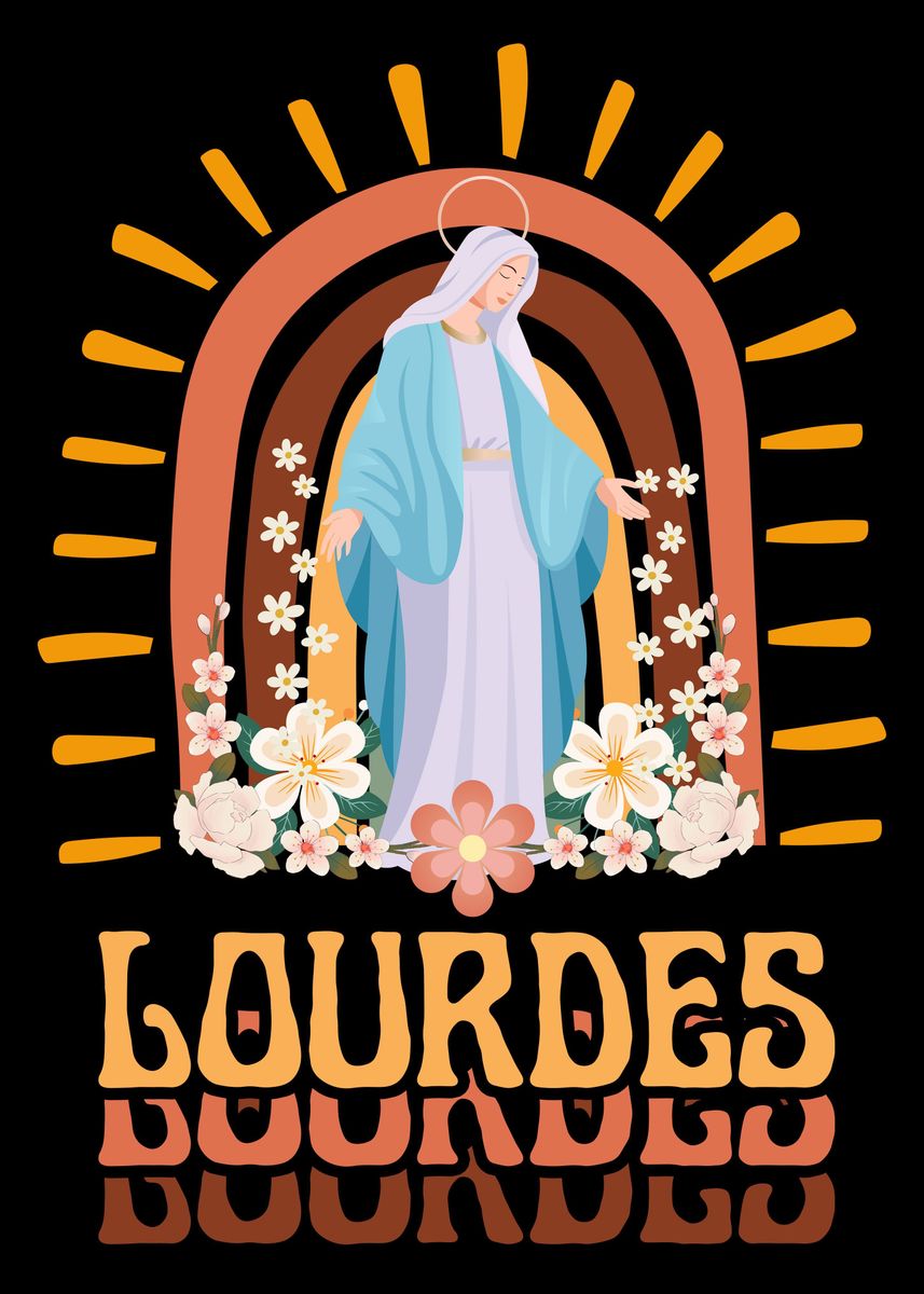 'Lourdes' Poster, picture, metal print, paint by Ba Ab | Displate