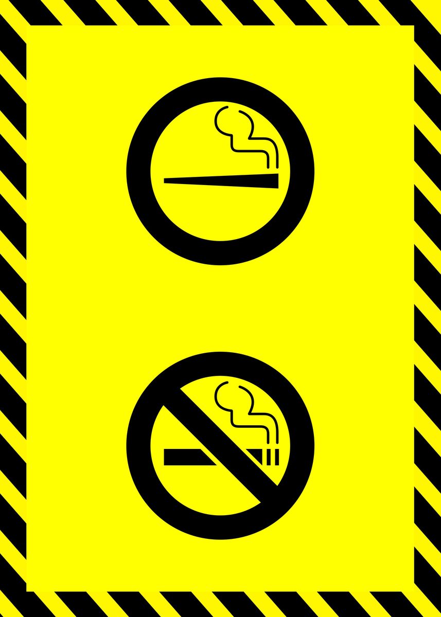 'Funny Warning Sign Weed' Poster, picture, metal print, paint by Team ...