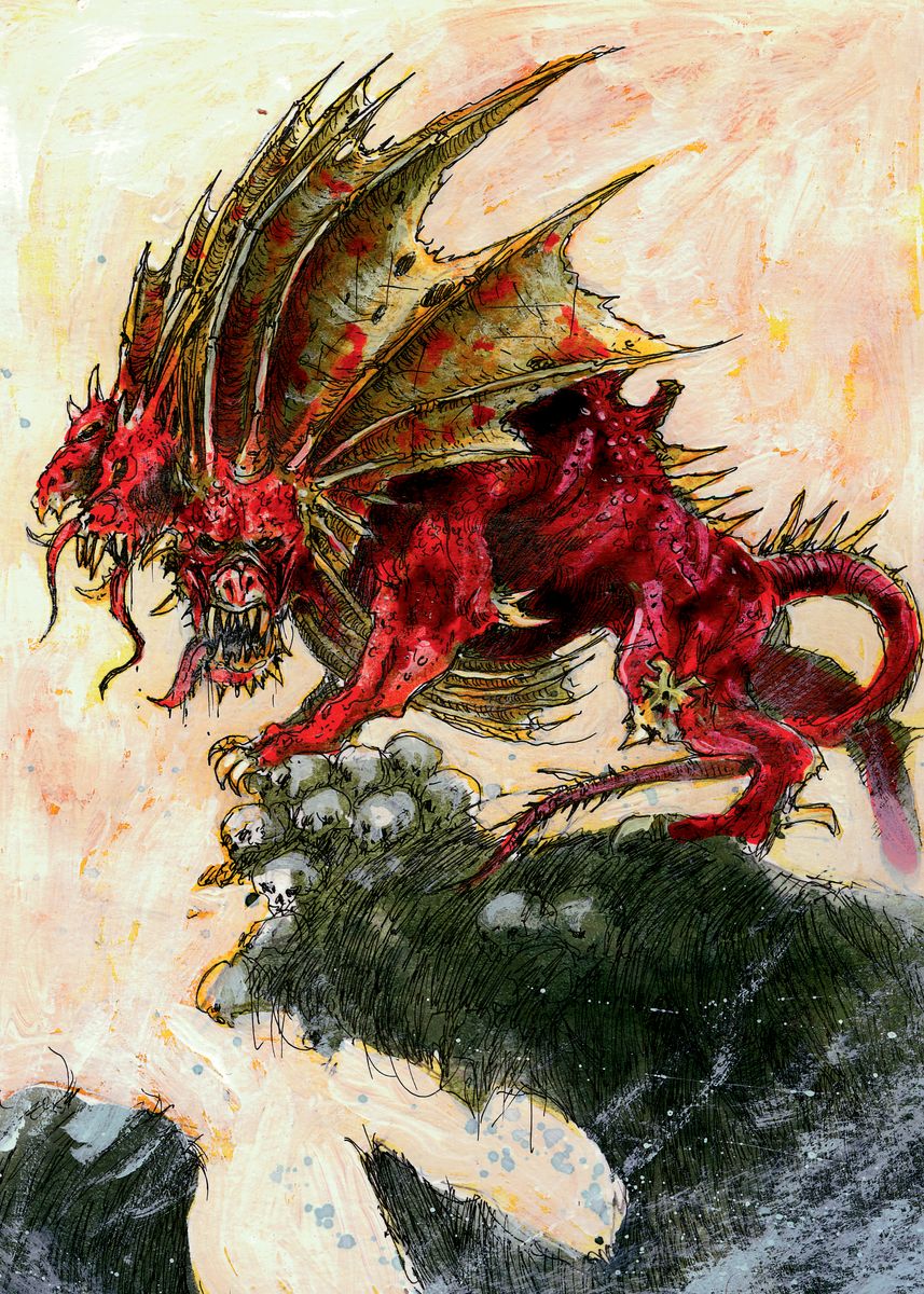 'Karanak Hound of Vengeance' Poster, picture, metal print, paint by ...