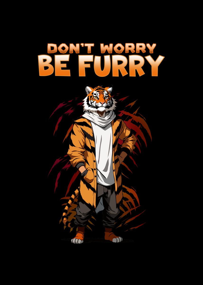 'Dont Worry Be Furry' Poster, picture, metal print, paint by biNutz ...