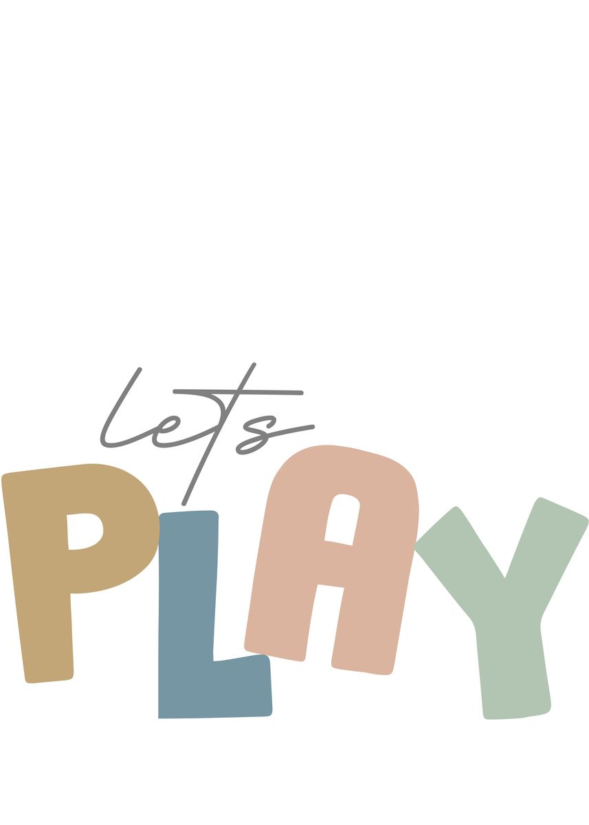 'Lets Play' Poster, picture, metal print, paint by Displate Premium ...