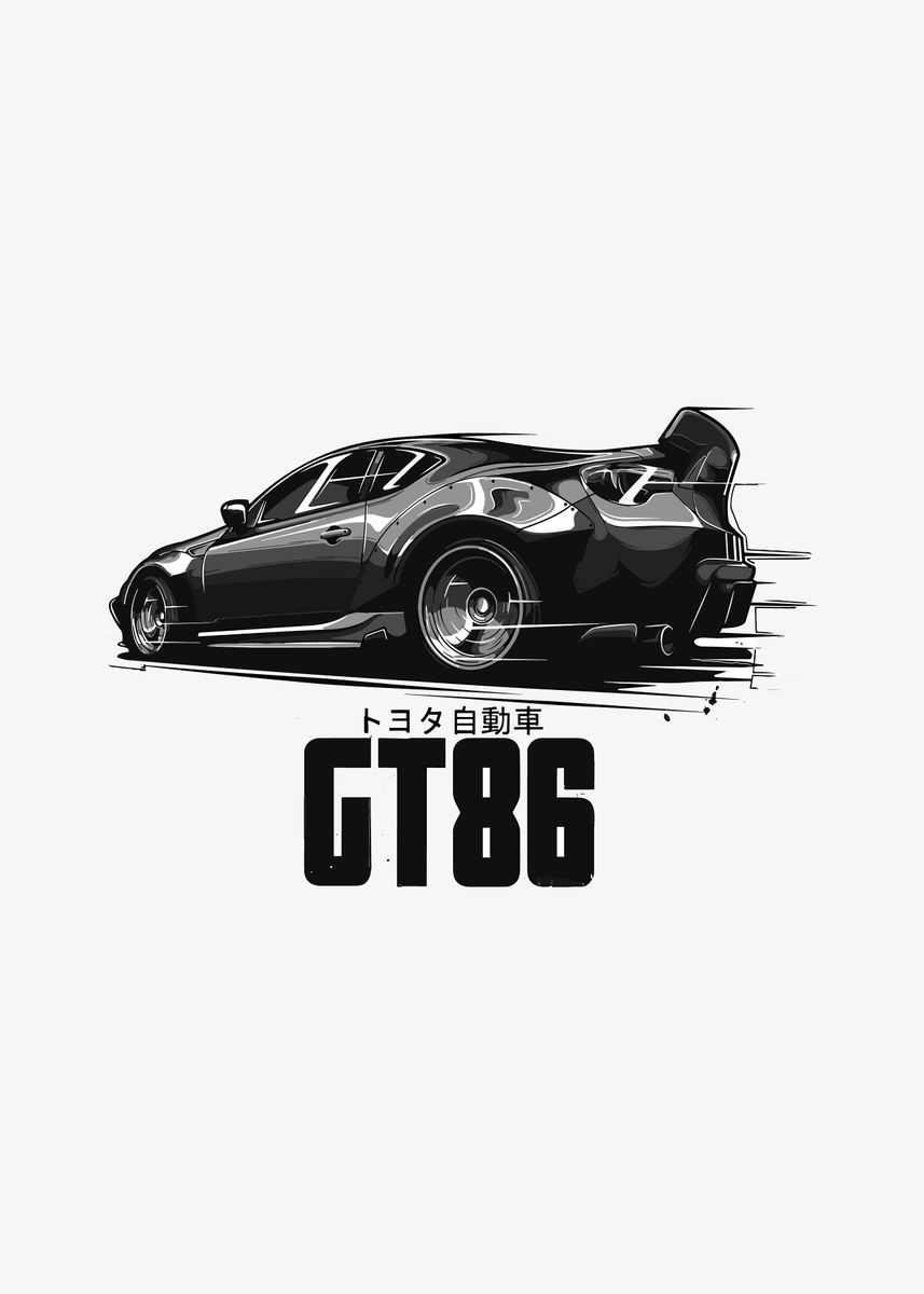 'Toyota GT86' Poster, picture, metal print, paint by Conceptual ...