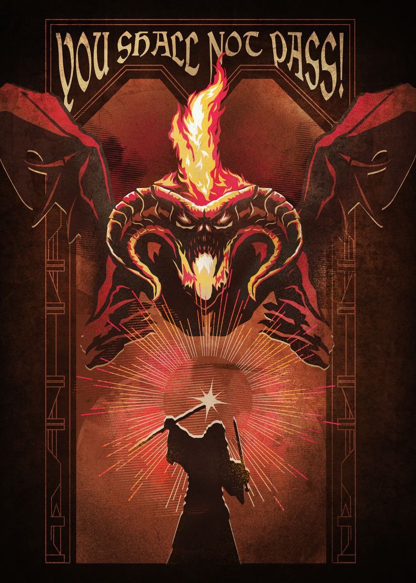 'You Shall Not Pass Graphic' Poster, picture, metal print, paint by ...