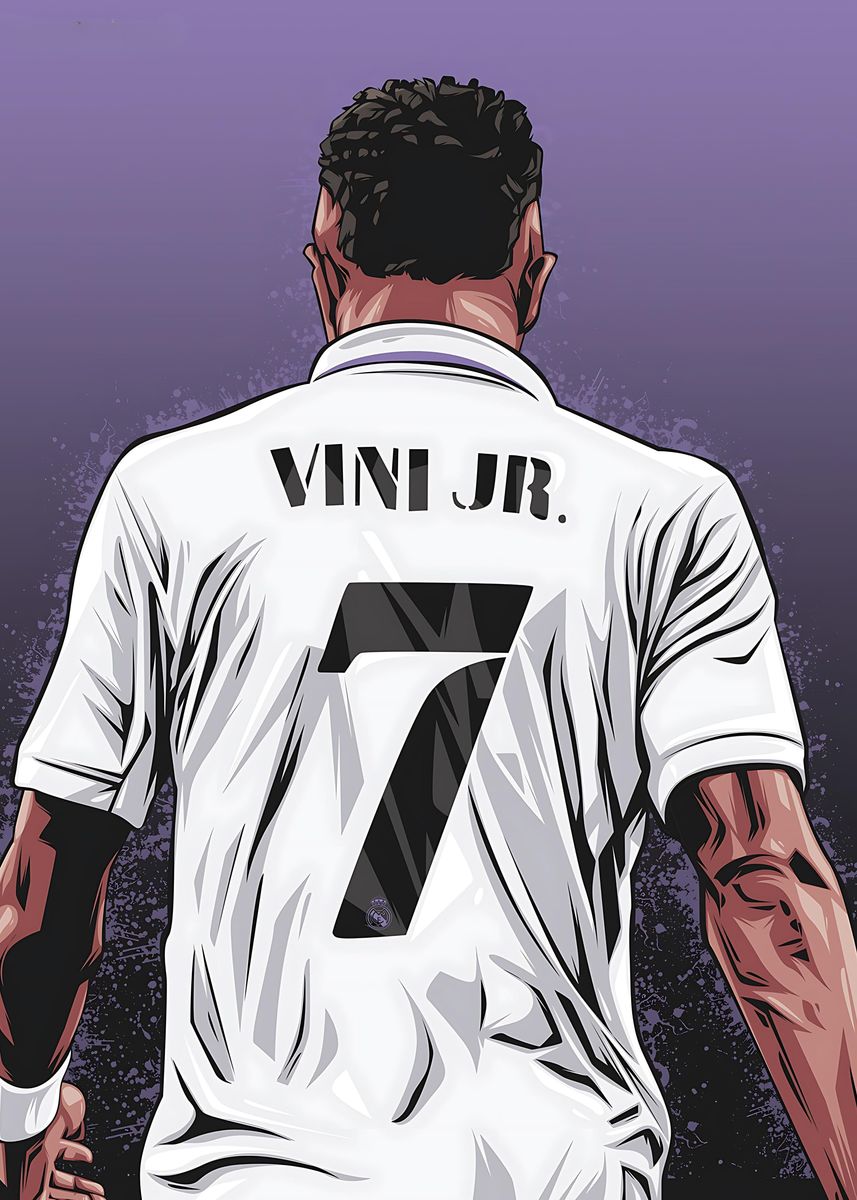 'Vinicius junior' Poster, picture, metal print, paint by metro madelyn ...