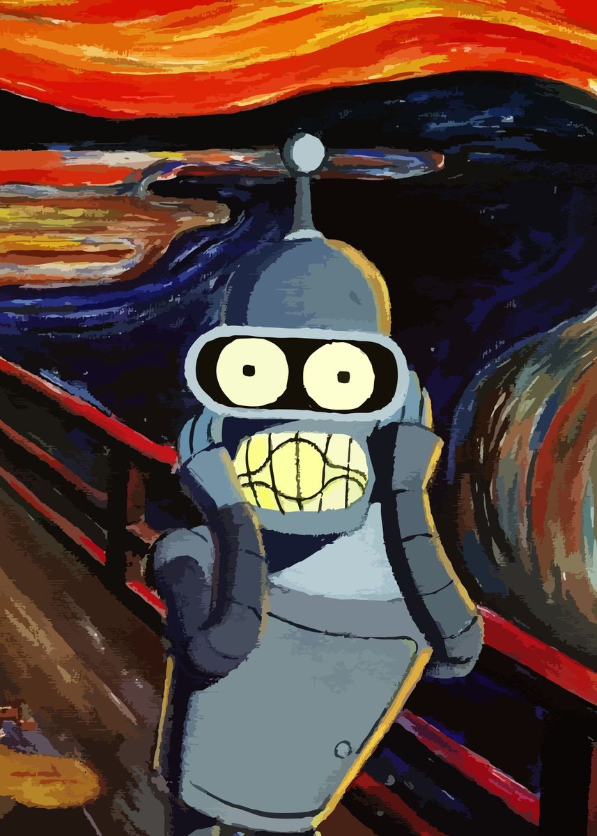 'Futurama Scream' Poster, picture, metal print, paint by siagian ...