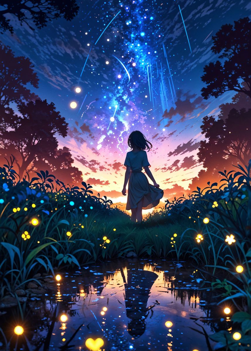 'Firefly Fantasia' Poster, picture, metal print, paint by FlyingBlade ...
