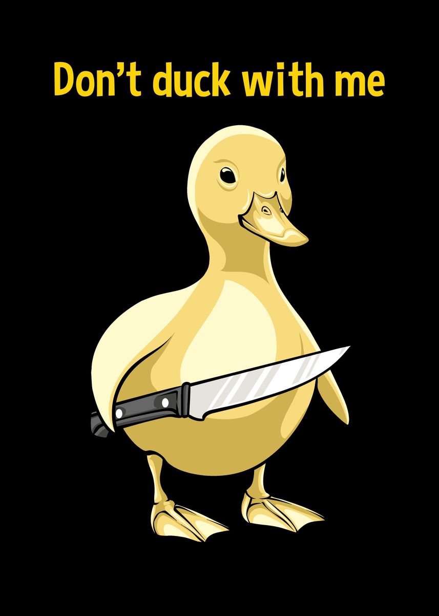 'Cute Funny Duck Meme' Poster, picture, metal print, paint by Faridz ...
