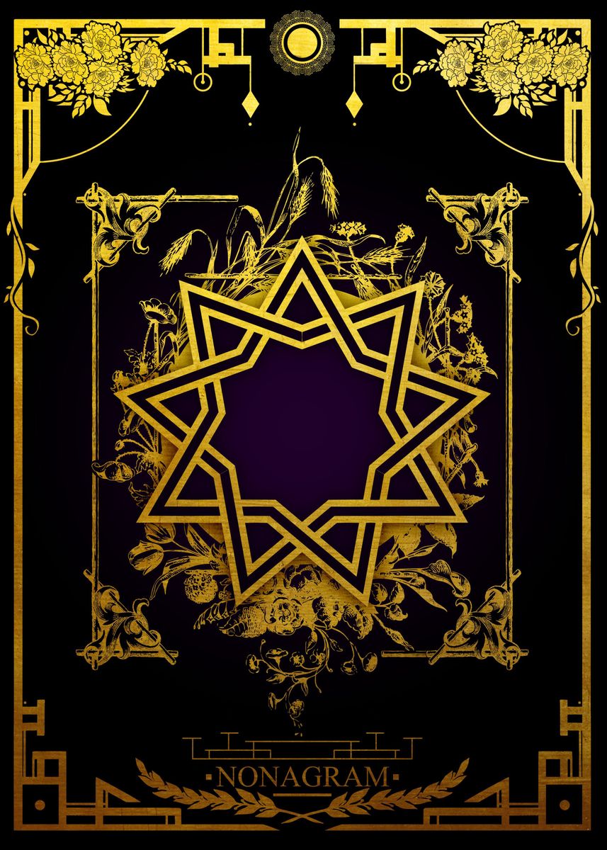 'Nonagram Star' Poster, picture, metal print, paint by Geometrical ...