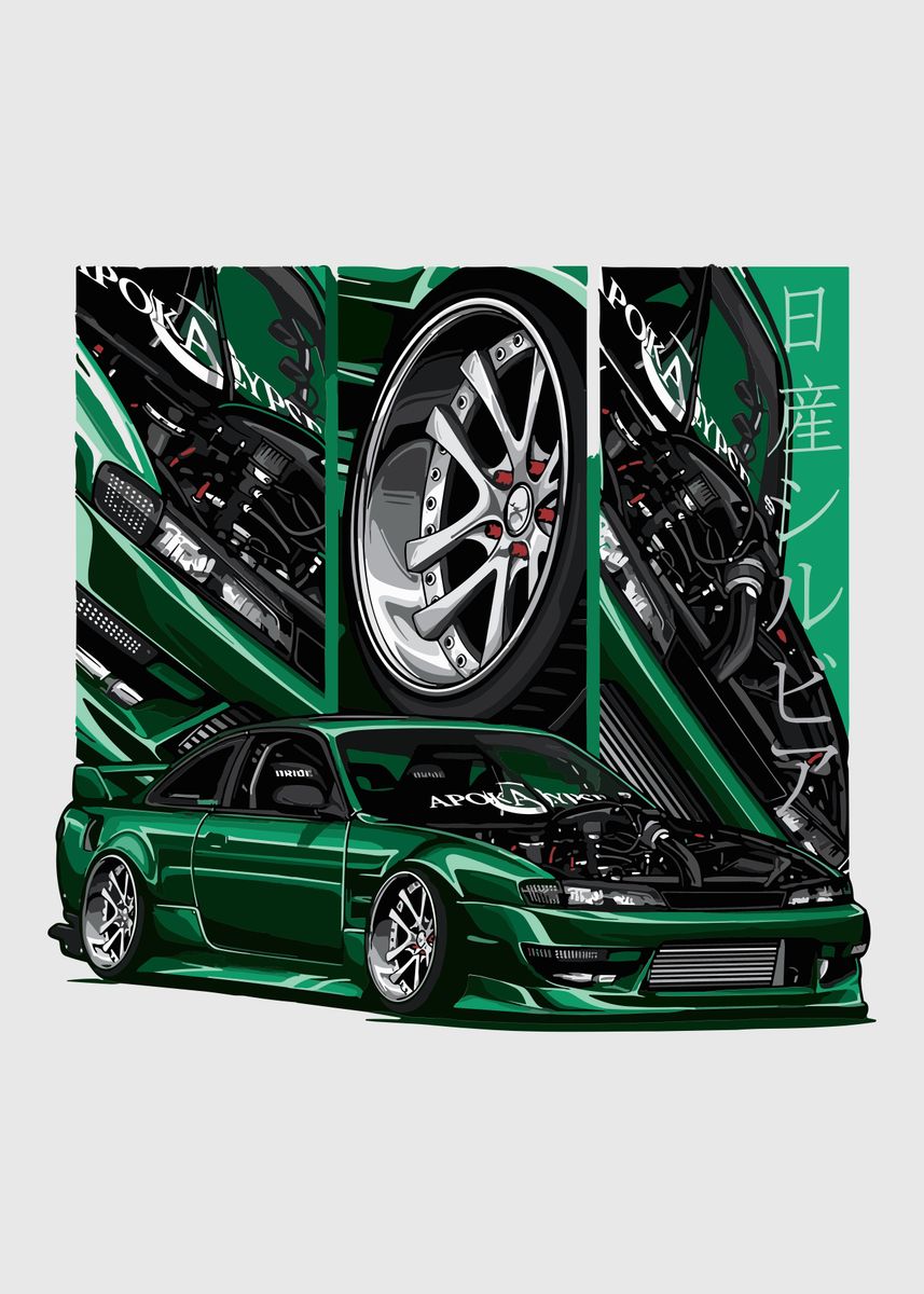 'Nissan Silvia S15' Poster, picture, metal print, paint by Conceptual ...