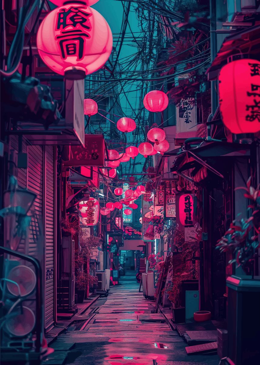 'Cyberpunk Japan' Poster, picture, metal print, paint by tobirama senju ...
