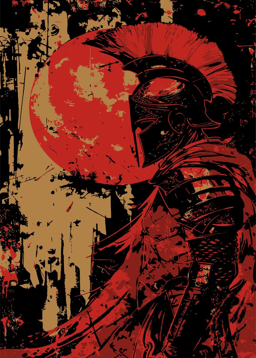 'Spartan Warrior' Poster, picture, metal print, paint by Dewo Langit ...