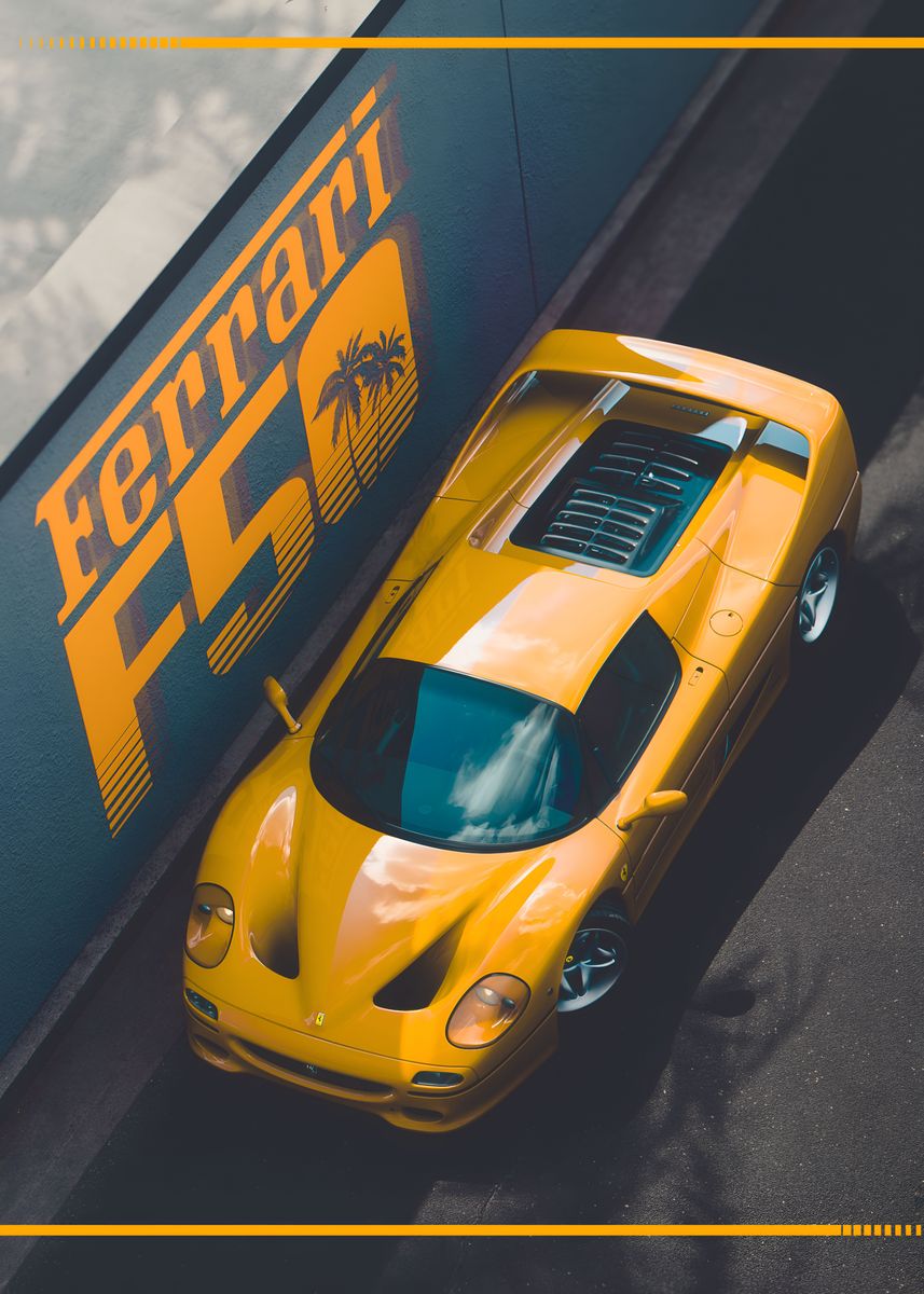 'FERRARI F50' Poster, picture, metal print, paint by Nex Project | Displate