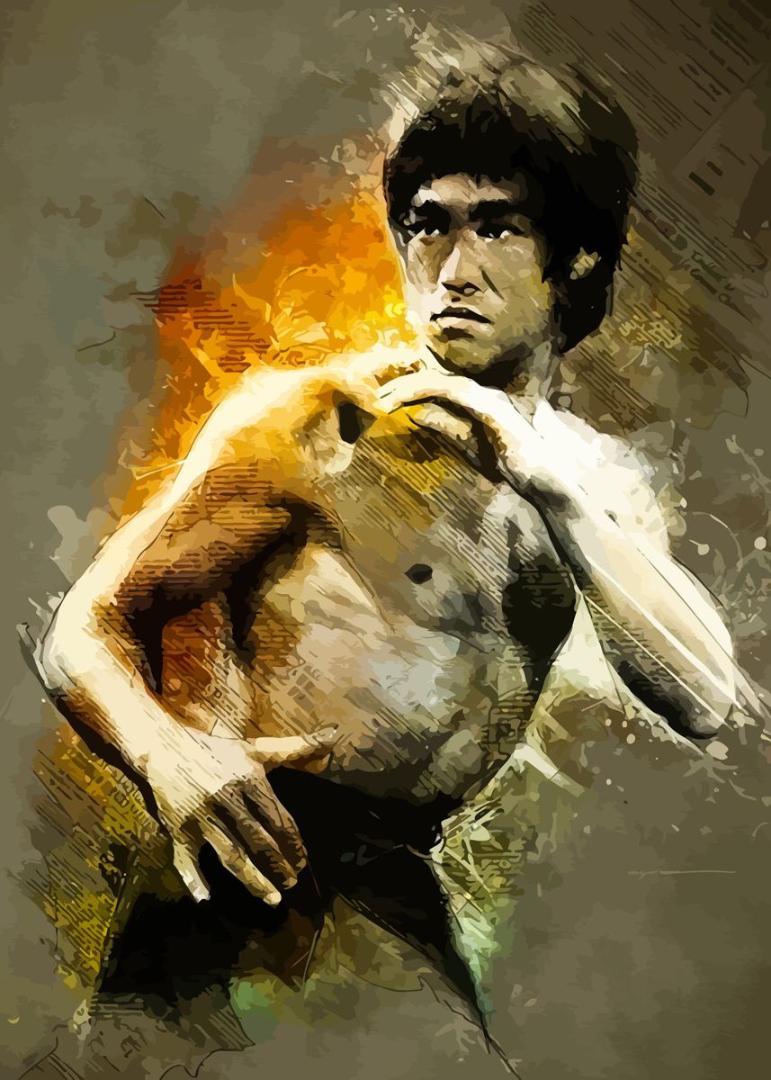 'Bruce Lee' Poster, picture, metal print, paint by Ace | Displate