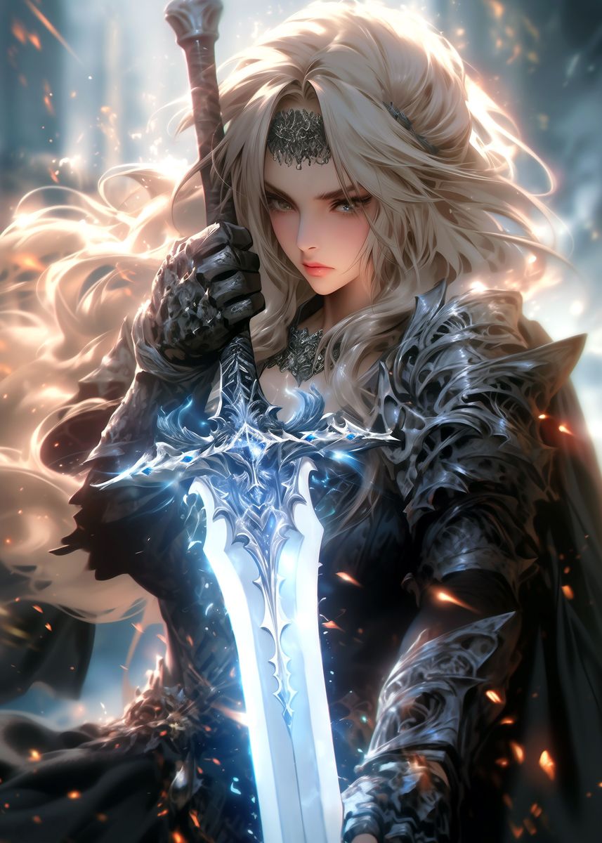 'Valkyrie Romance' Poster, picture, metal print, paint by Illusionary ...