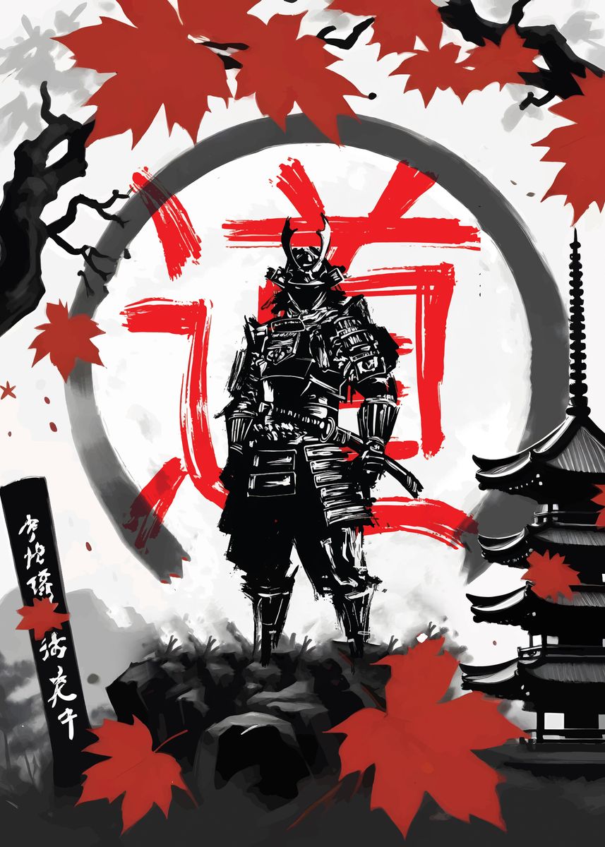 'samurai warrior' Poster, picture, metal print, paint by ALEX GREZ ...