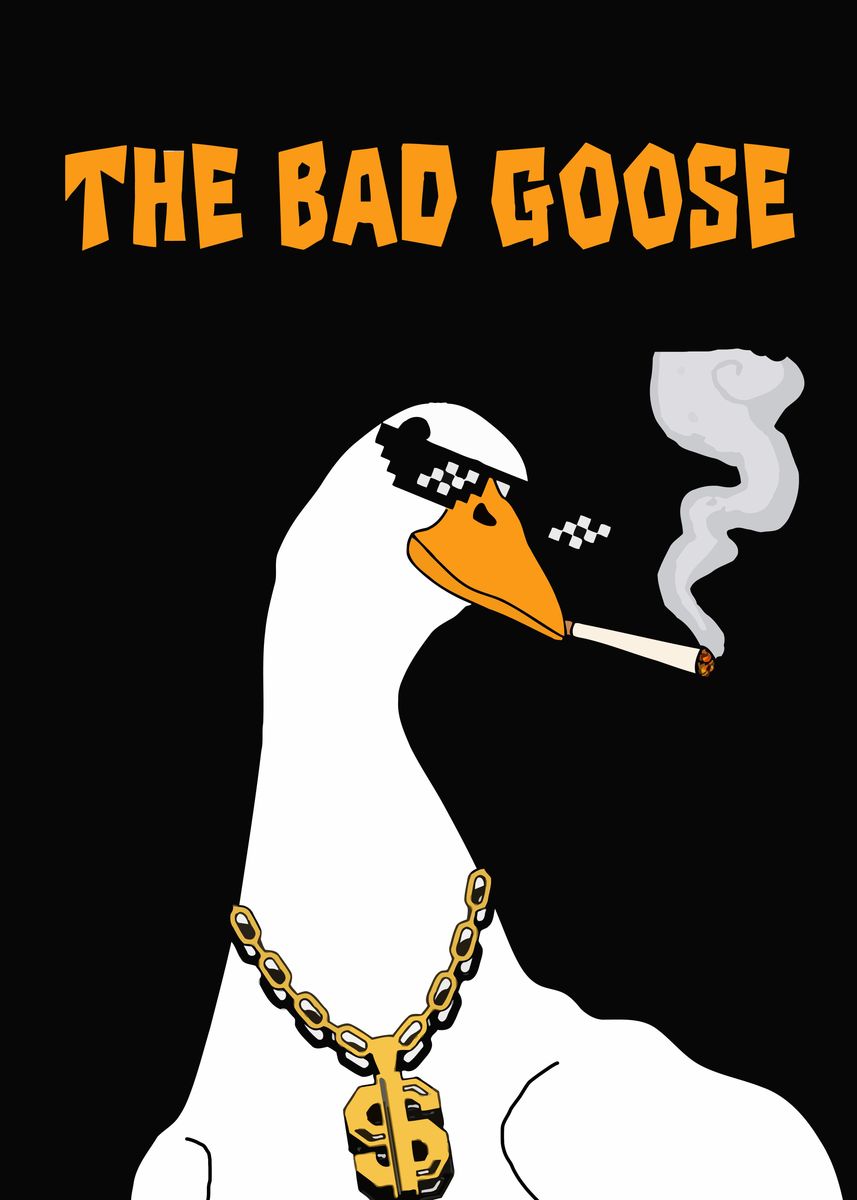 'Untitled Bad Goose Duck' Poster, picture, metal print, paint by MIROKU ...