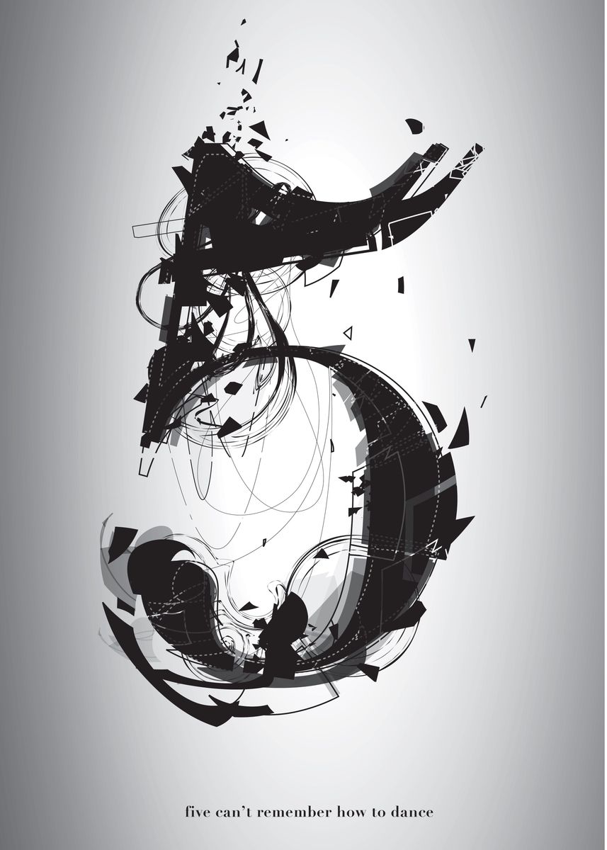 'Number Five' Poster, picture, metal print, paint by Chasing Artwork ...