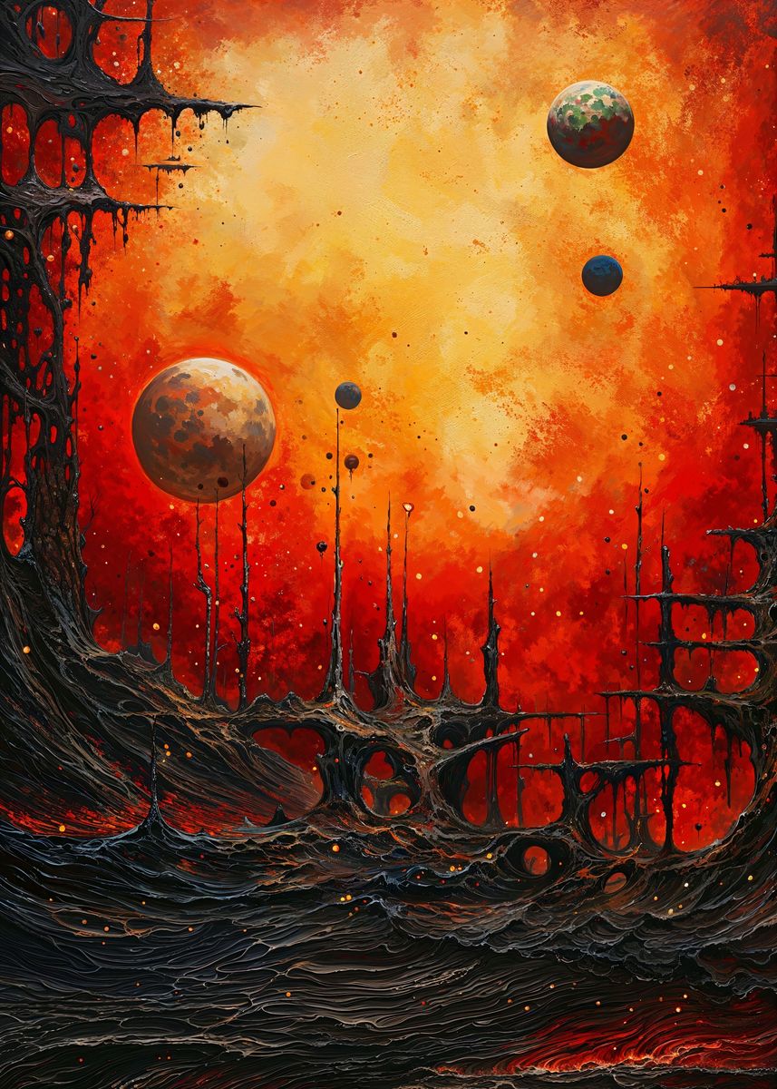 'Planet Builder' Poster, picture, metal print, paint by Duty Bound ...