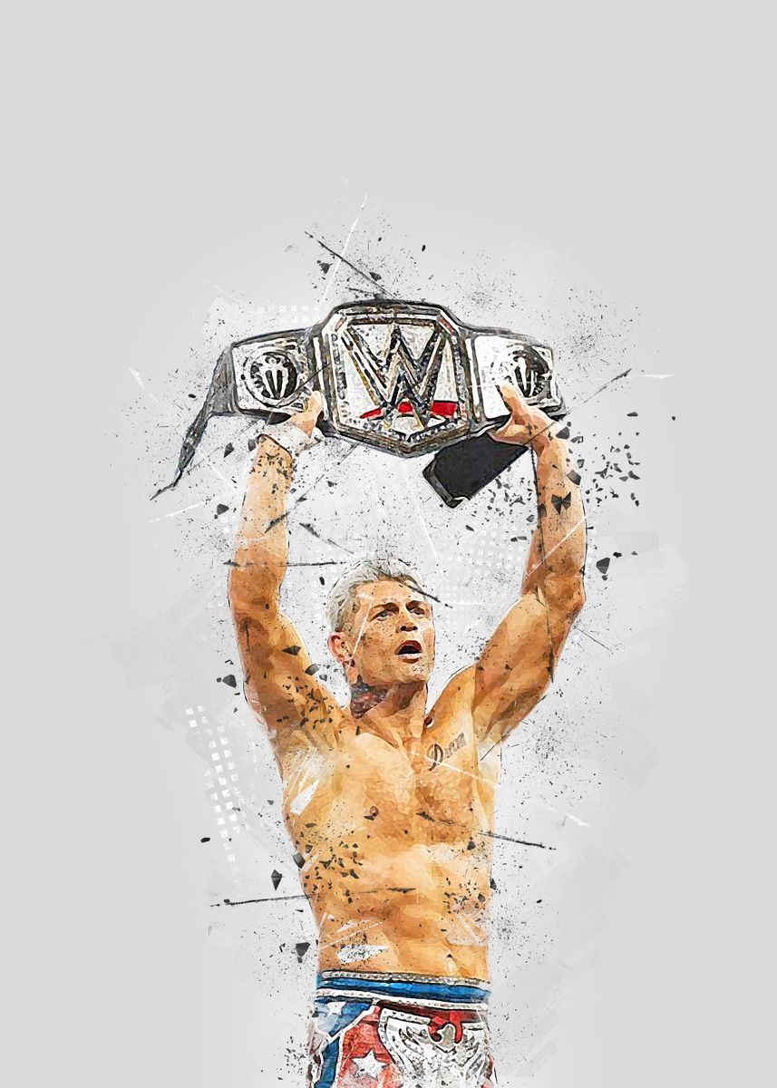 'Cody Rhodes ' Poster, picture, metal print, paint by ART Five | Displate