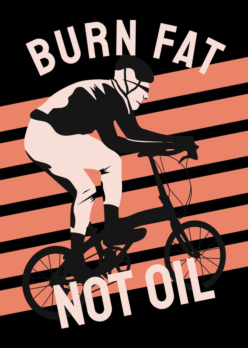 'Burn Fat' Poster, picture, metal print, paint by Erick Sato | Displate