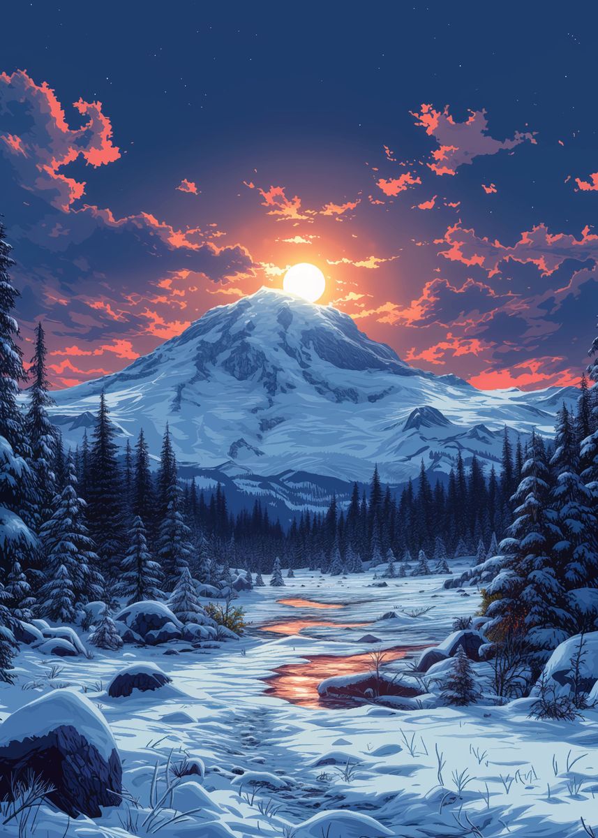 'Celestial wilderness' Poster, picture, metal print, paint by Nicholas ...