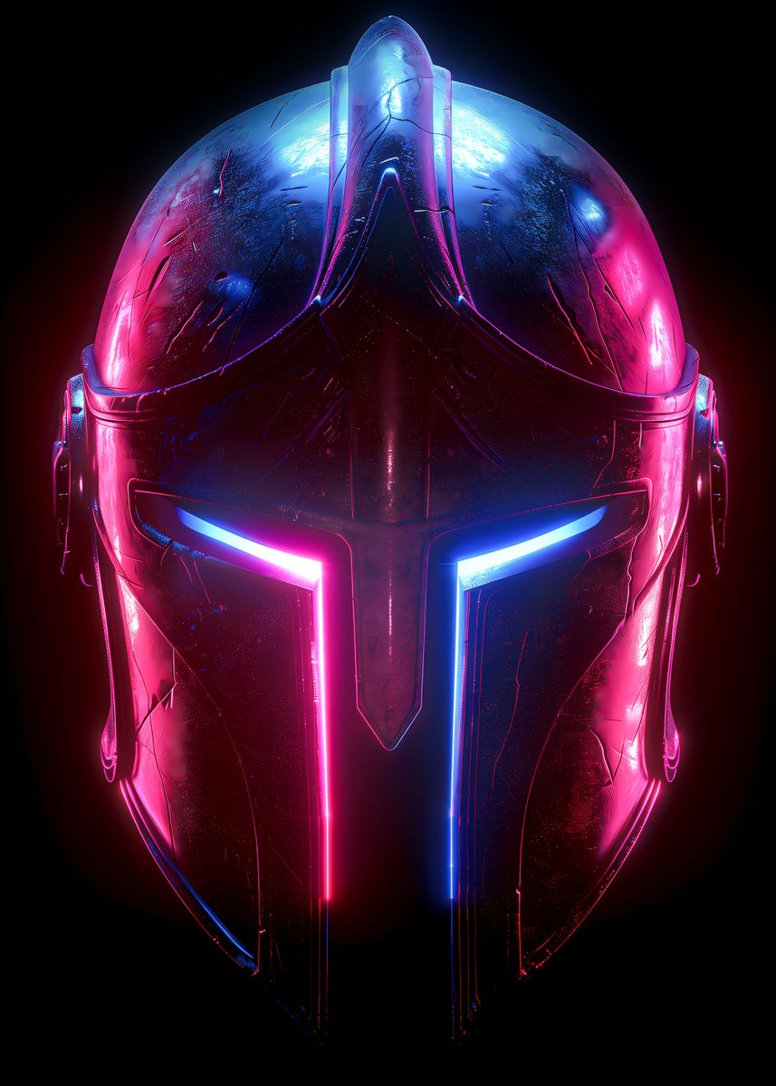 'Neon spartan warrior' Poster, picture, metal print, paint by Echelon ...