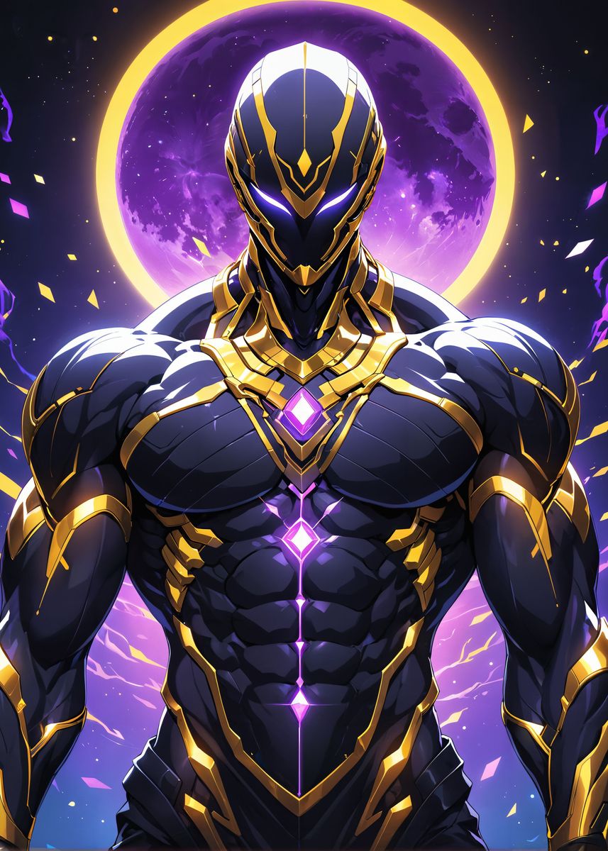 'the purple mech' Poster, picture, metal print, paint by aigoar | Displate