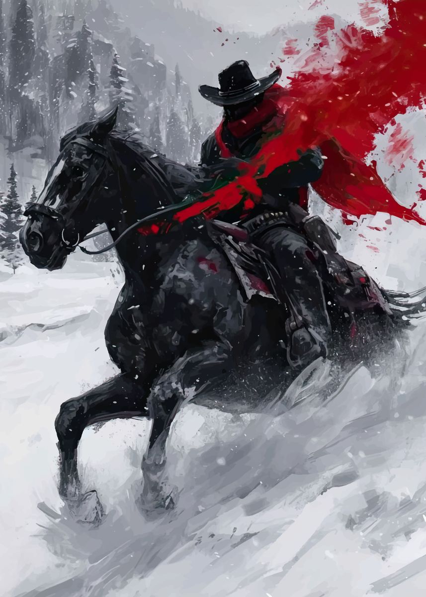 'Red dead Art' Poster, picture, metal print, paint by B A G O R | Displate