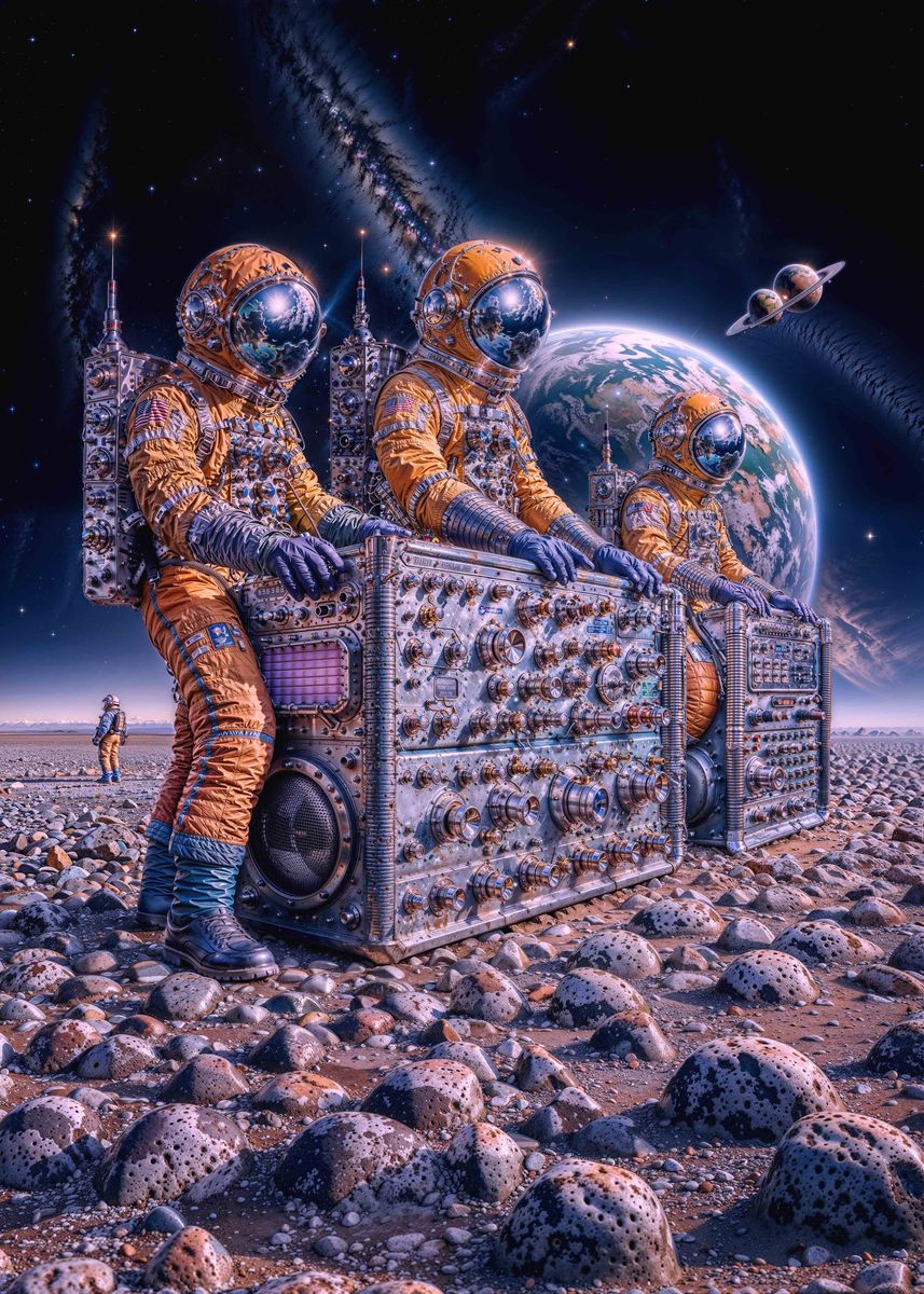 'Astronaut Space Rock Music' Poster, picture, metal print, paint by TRY ...