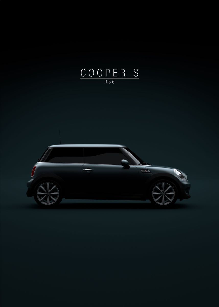 'Mini Cooper S R56 2008' Poster, picture, metal print, paint by 21 MXM ...