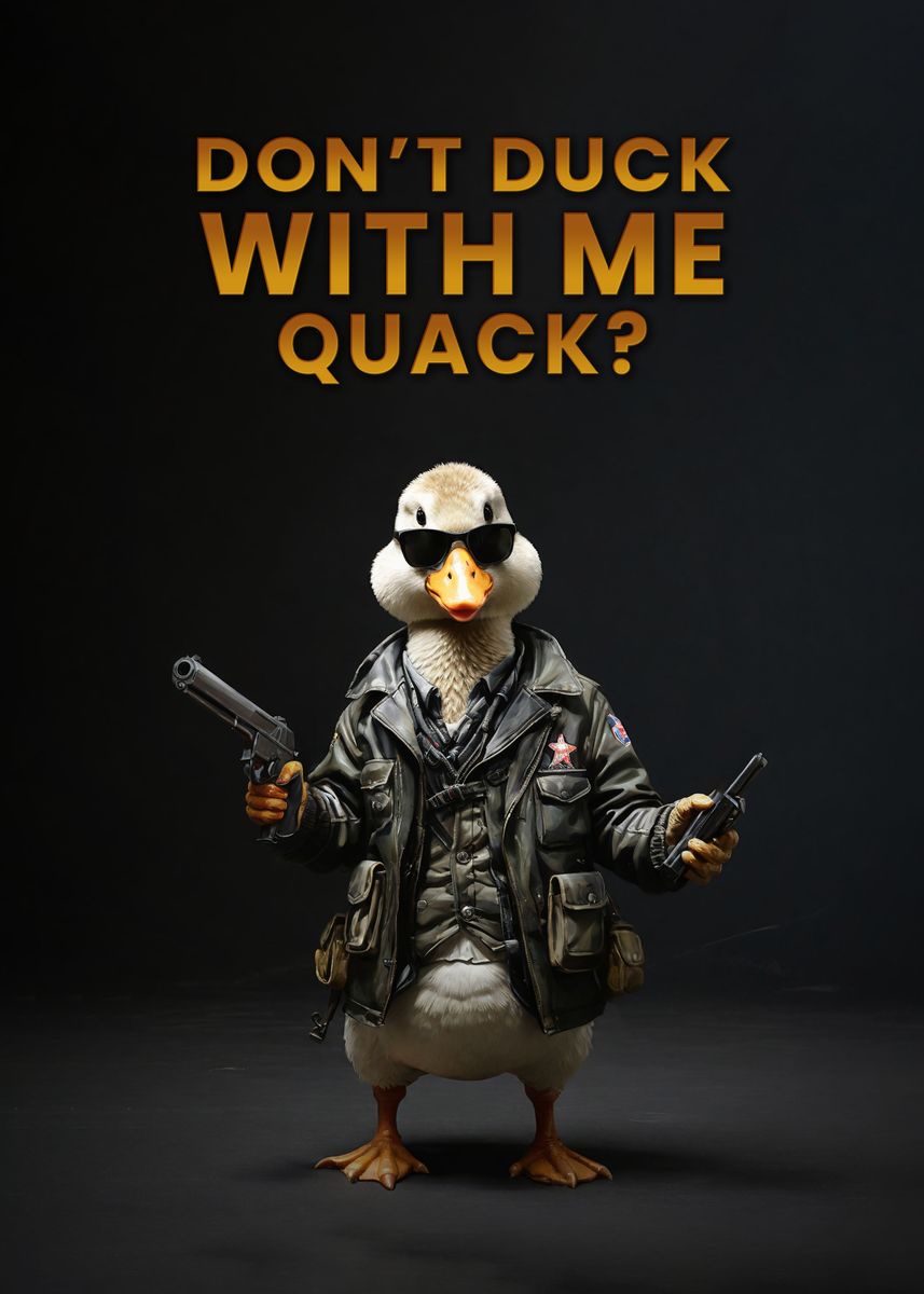 'Dont duck with me' Poster, picture, metal print, paint by Snd Studio | Displate