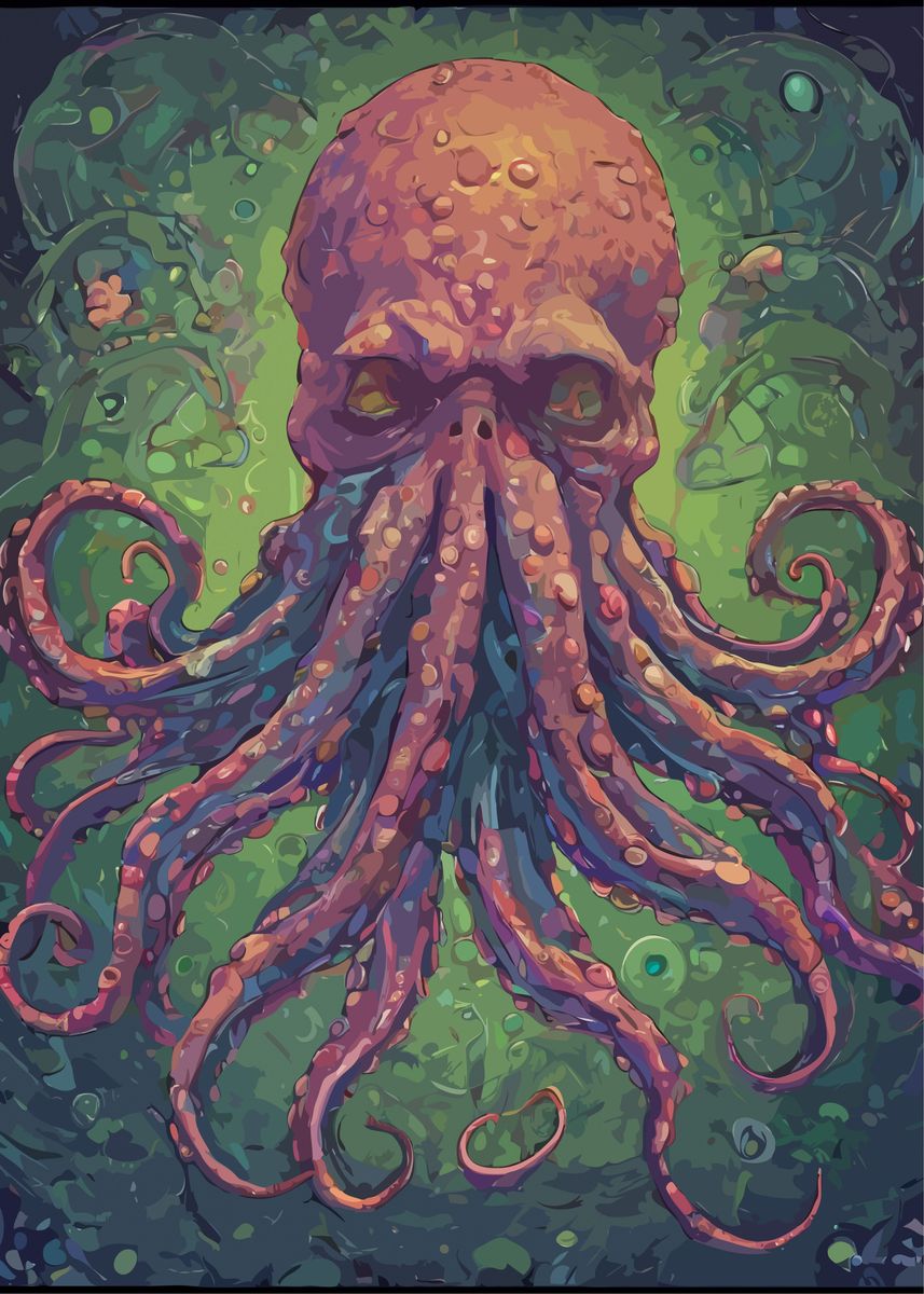 'Abstract Octopus' Poster, picture, metal print, paint by Creatives Sam ...