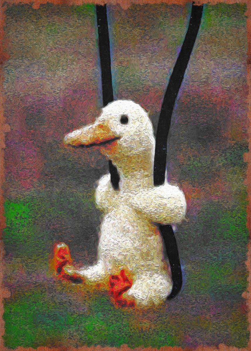 'happy swing duck meme' Poster, picture, metal print, paint by Limited ...