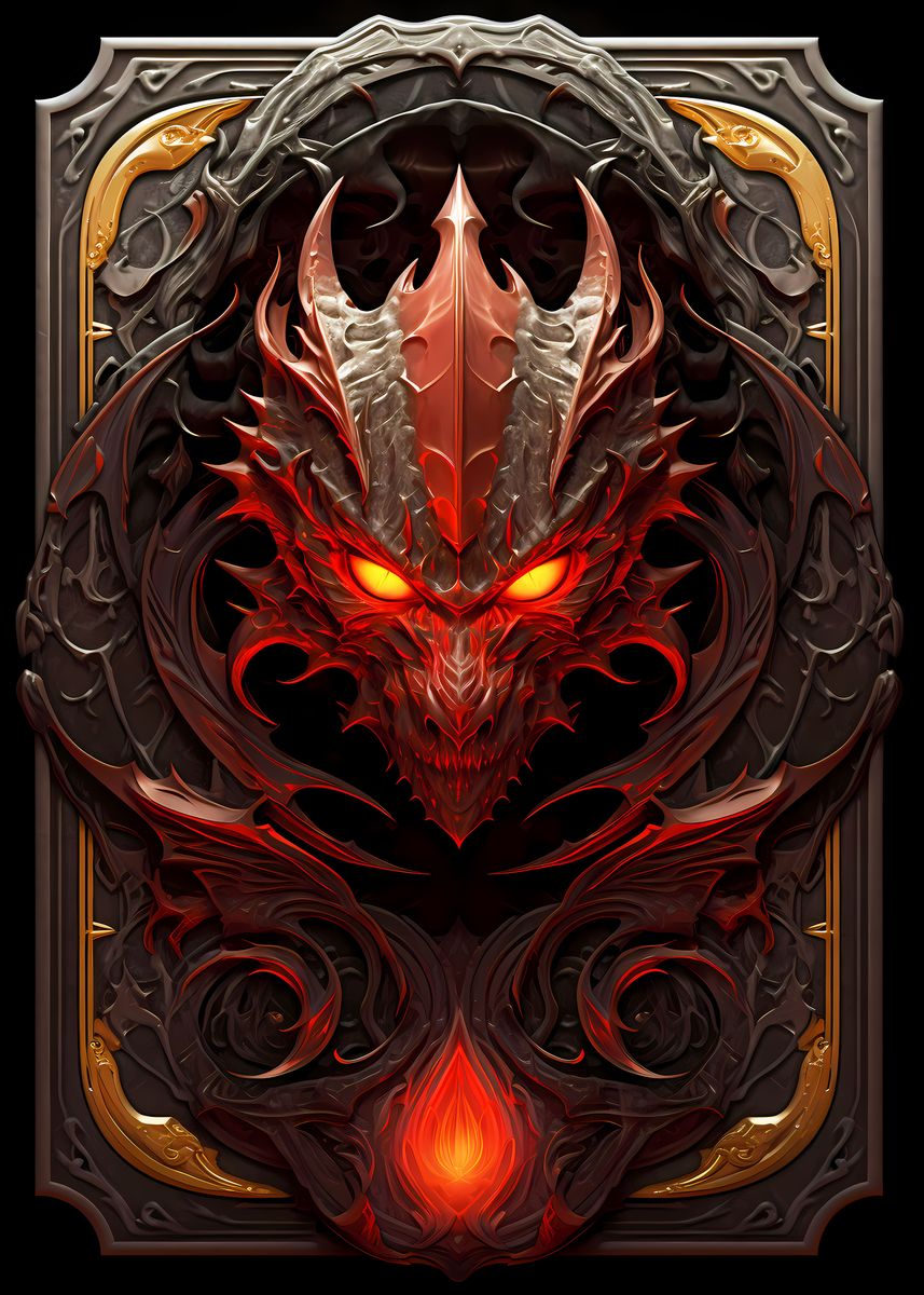 'Monster Dragon God Art' Poster, picture, metal print, paint by Luong ...
