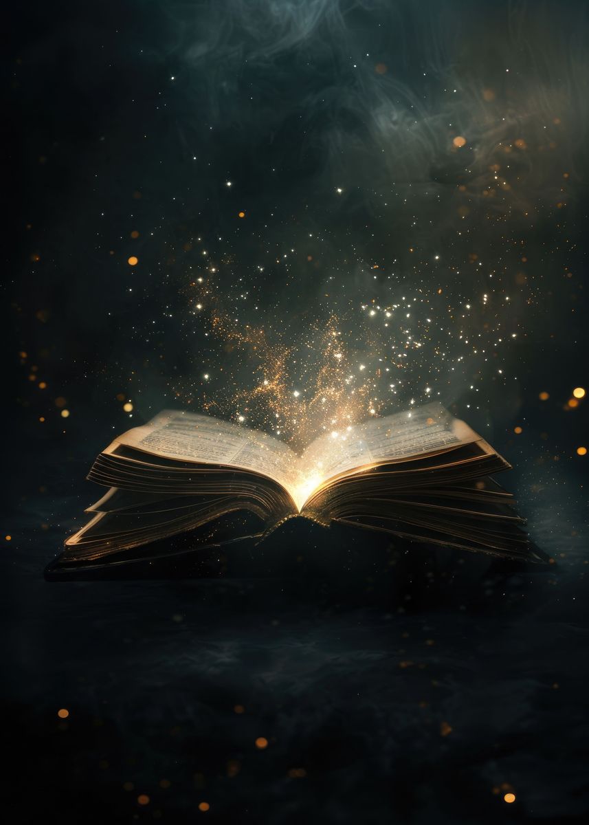 'Magical Book' Poster, picture, metal print, paint by Jan | Displate