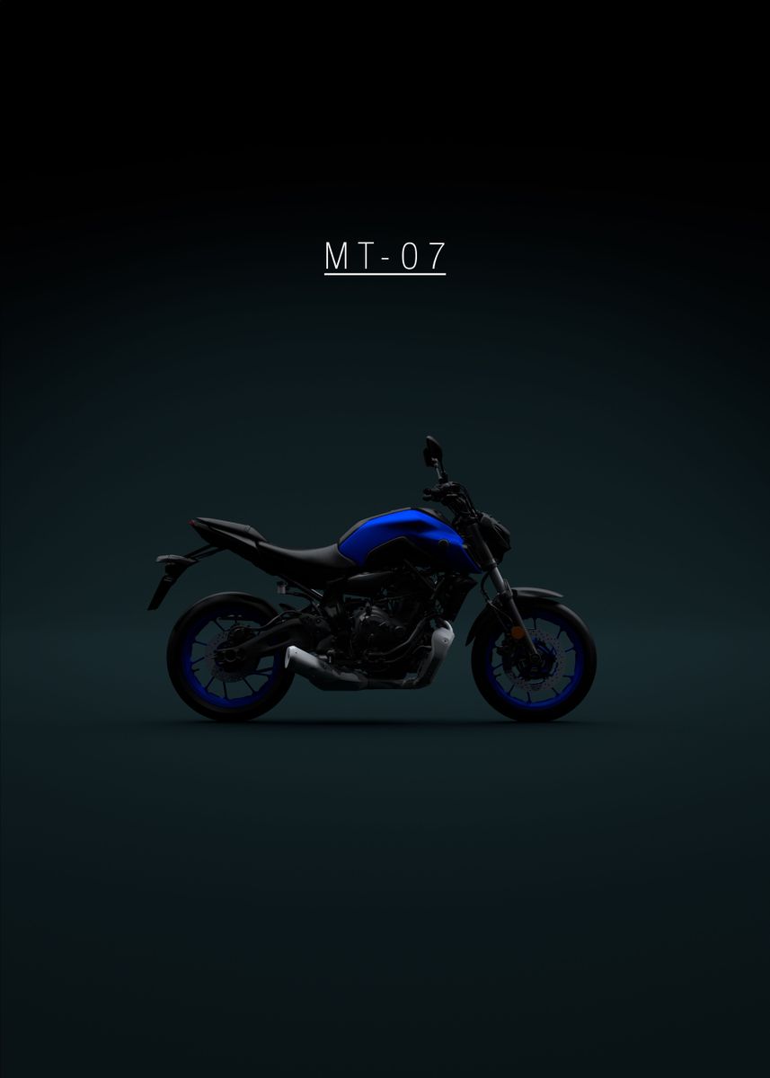 'Yamaha MT07 2021 Blue' Poster, picture, metal print, paint by 21 MXM ...