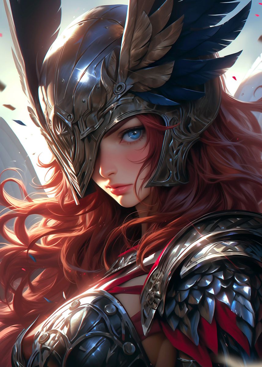 'Anime Valkyrie Maiden' Poster, picture, metal print, paint by Avalon ...