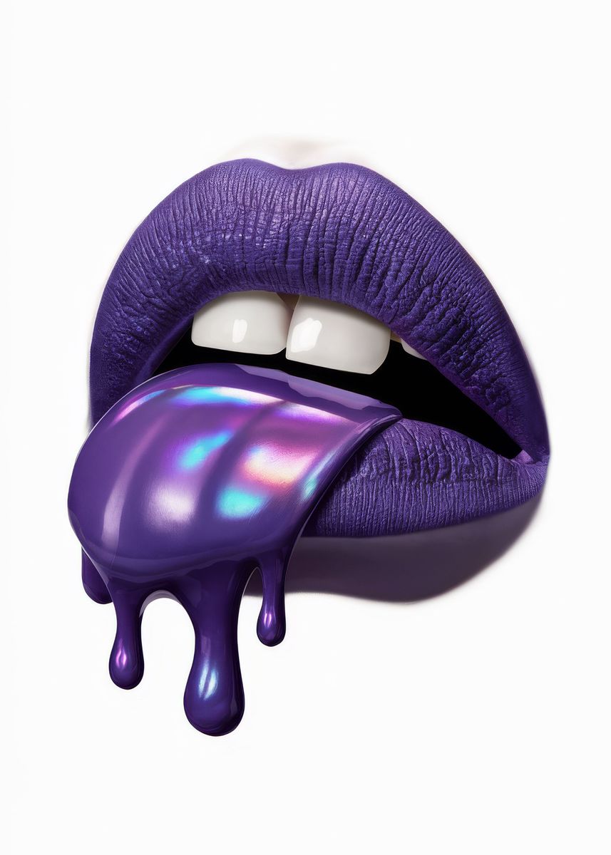 'Funny Lips' Poster, picture, metal print, paint by DecoyDesign | Displate