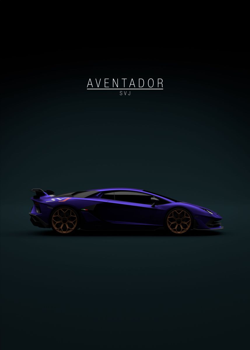 'Lamborghini Aventador SVJ ' Poster, picture, metal print, paint by 21 ...