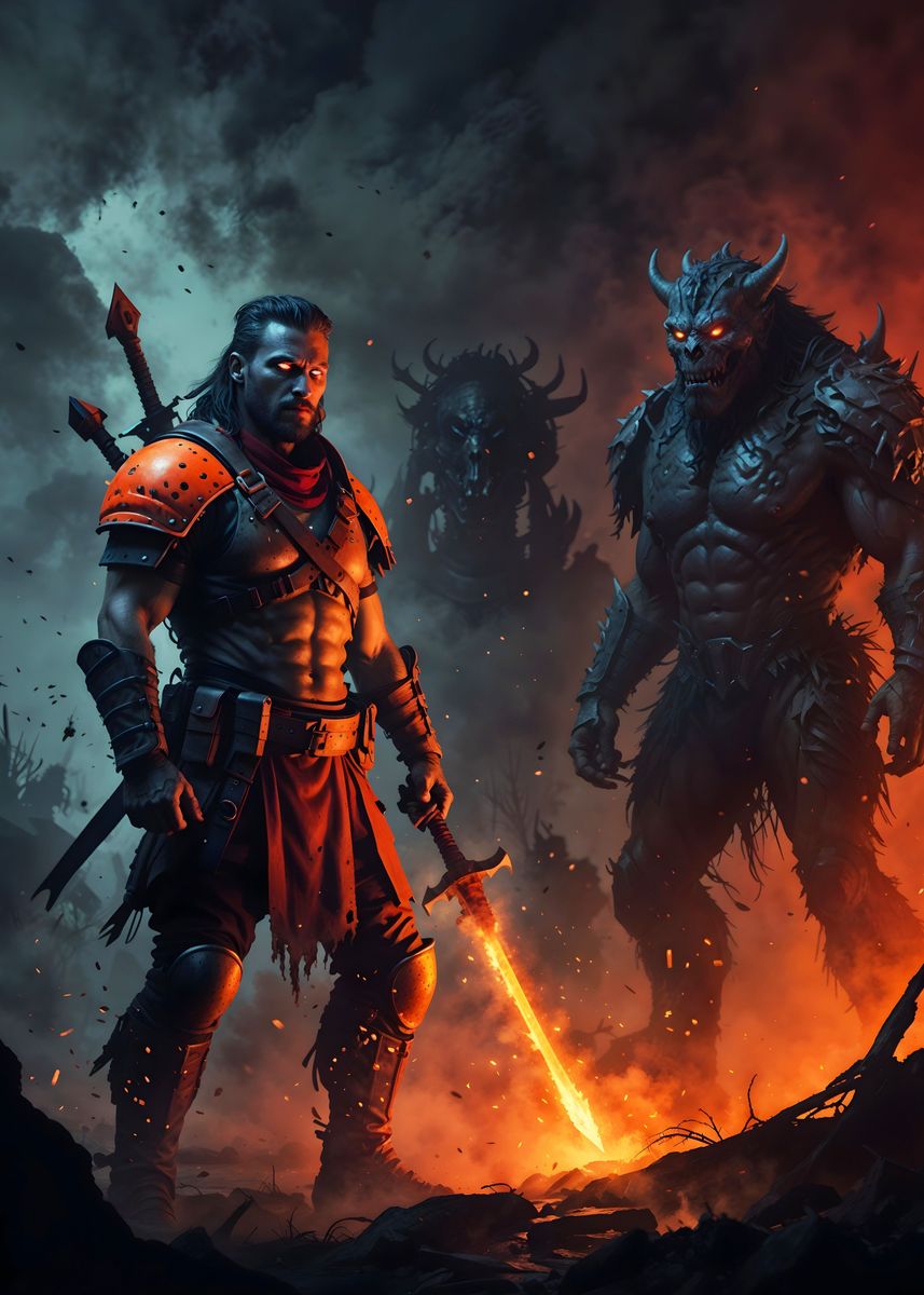'The Beast Hunter' Poster, picture, metal print, paint by VR World ...