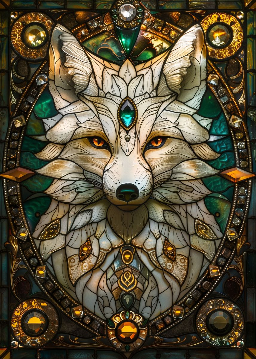 'Fox kintsugi art' Poster, picture, metal print, paint by Creative YS ...