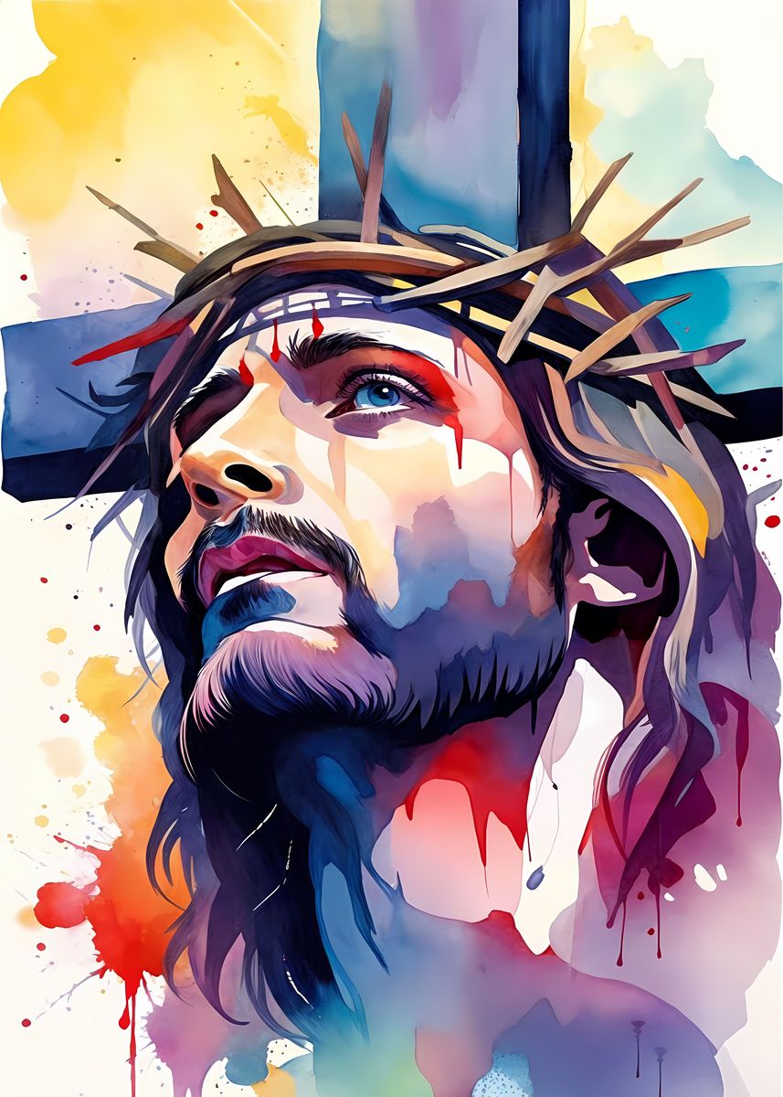 'jesus is my savior ' Poster, picture, metal print, paint by Top new ...